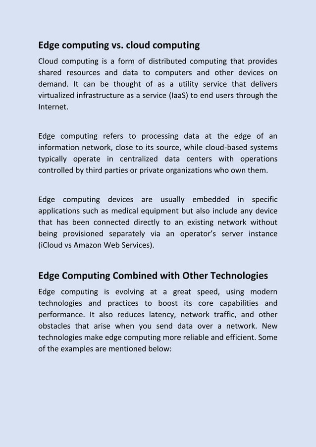 A Guide to Edge Computing Technology For Business Operations | PDF | Cloud Computing | Internet