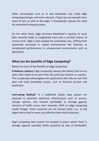 A Guide to Edge Computing Technology For Business Operations | PDF | Cloud Computing | Internet