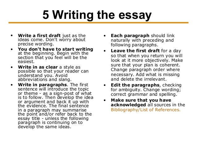 A guide to essay writing