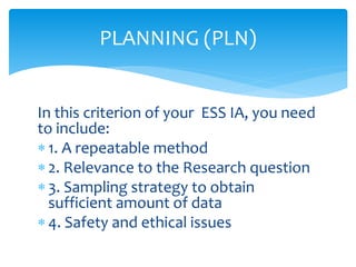 A guide to ESS IAs | PPTX