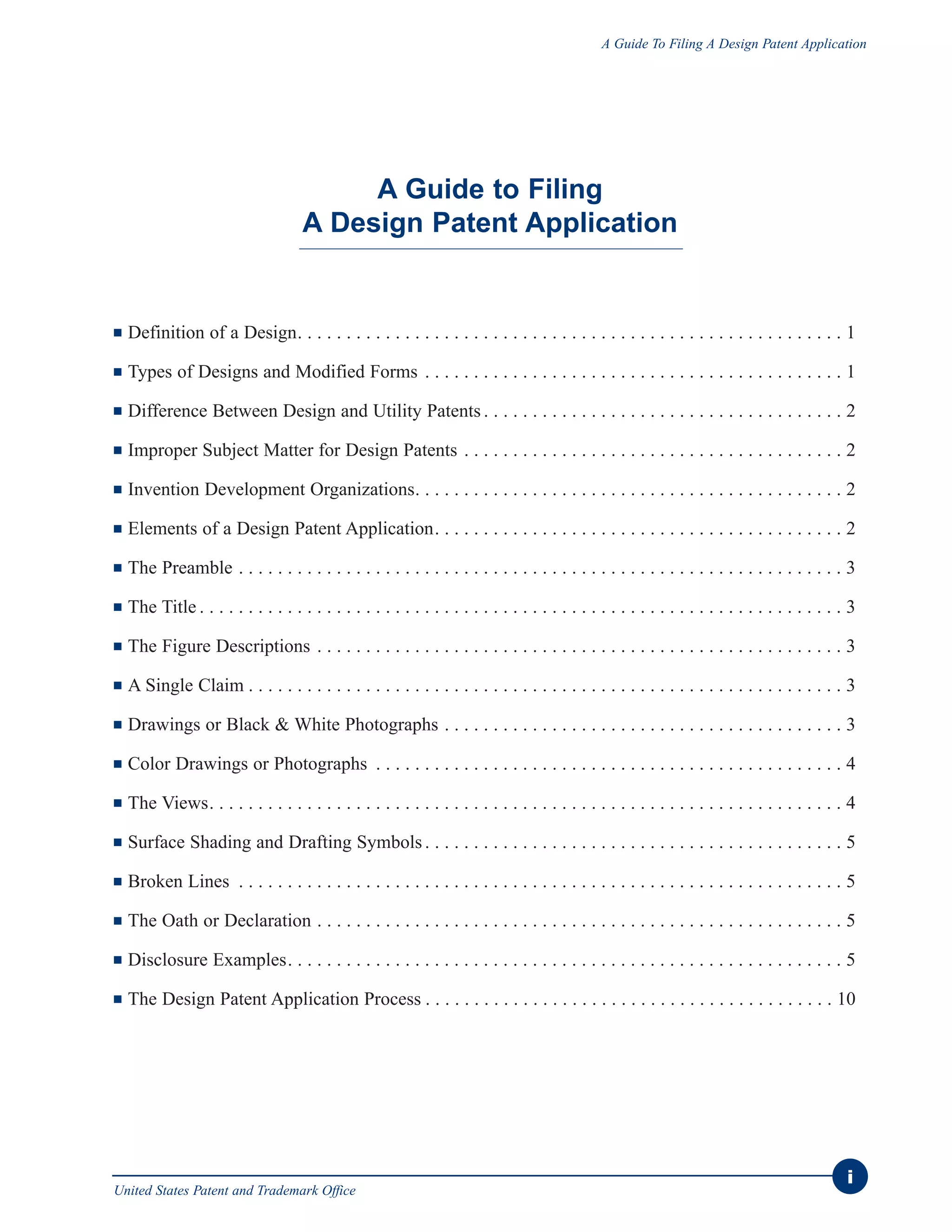 A Guide To Filing For A Design Patent via USPTO | PDF