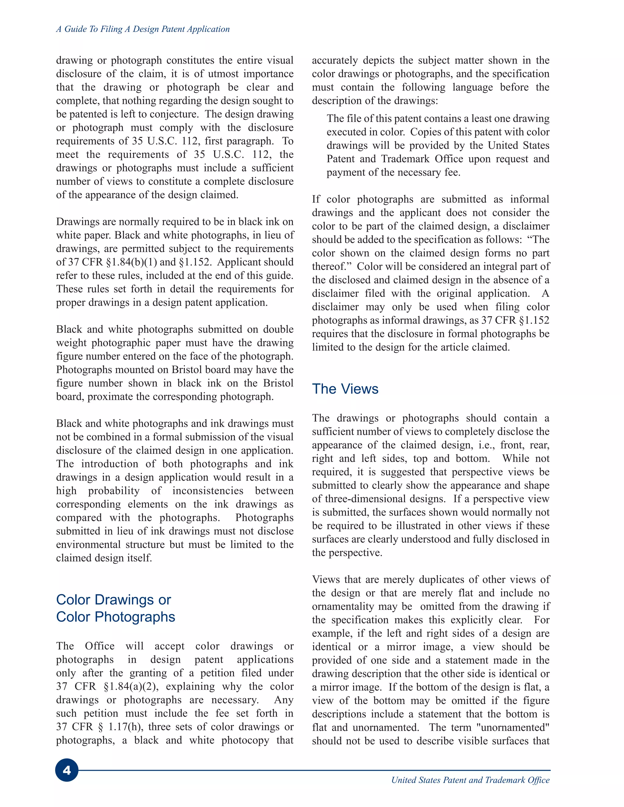 A Guide To Filing For A Design Patent via USPTO | PDF