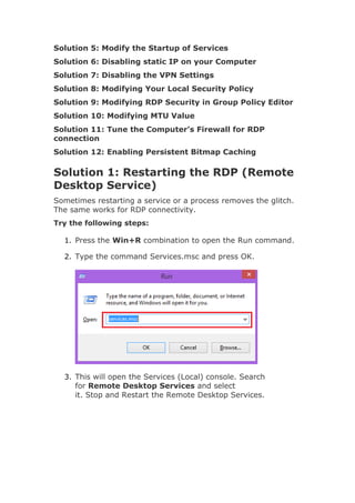 A Guide to Fix RDP Error when An Internal Error has Occurred.docx | IT and Internet Support ...