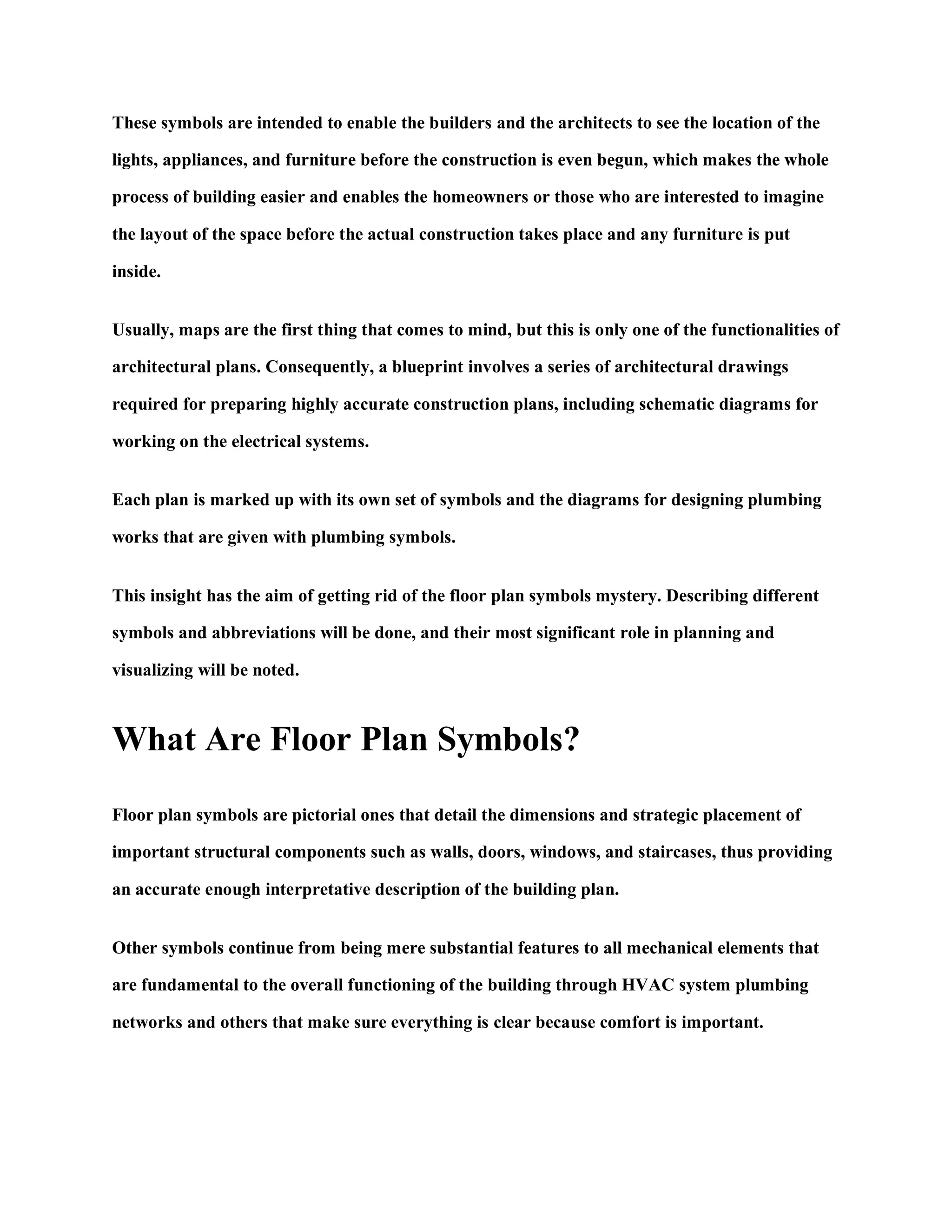 A Guide to Floor Plan Symbols, Abbreviations, and Meanings | PDF