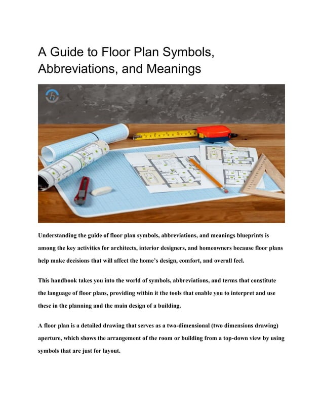 A Guide to Floor Plan Symbols, Abbreviations, and Meanings | PDF ...