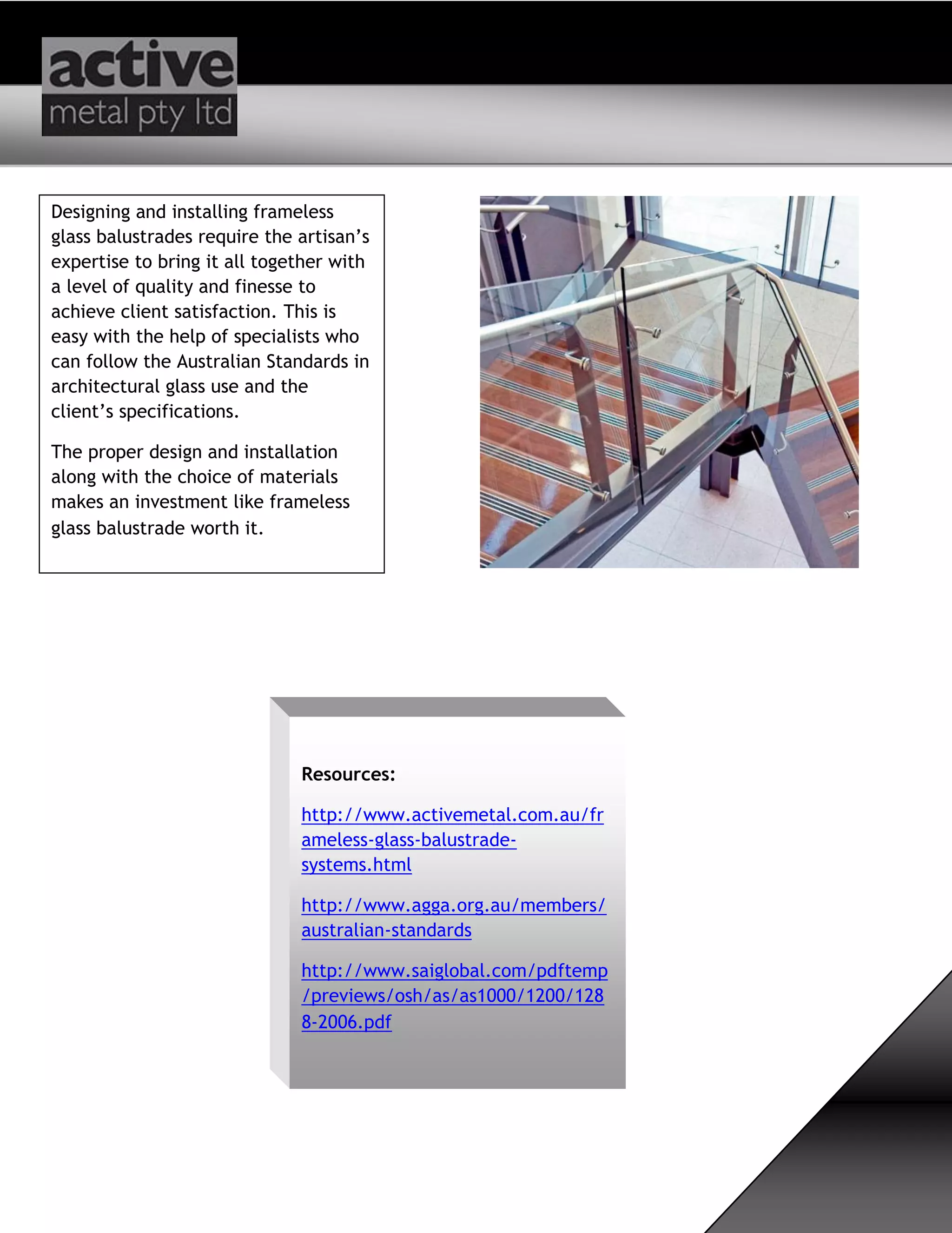 A guide to frameless glass balustrade systems | PDF