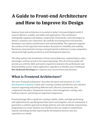 A Guide to Front-end Architecture and How to Improve its Design.pdf