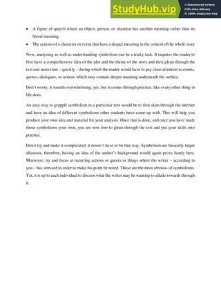 A Guide To How To Analyze Literature With Special Thanks To Professor ...