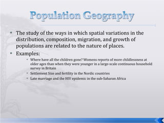 A Guide to Human Geography | PPT