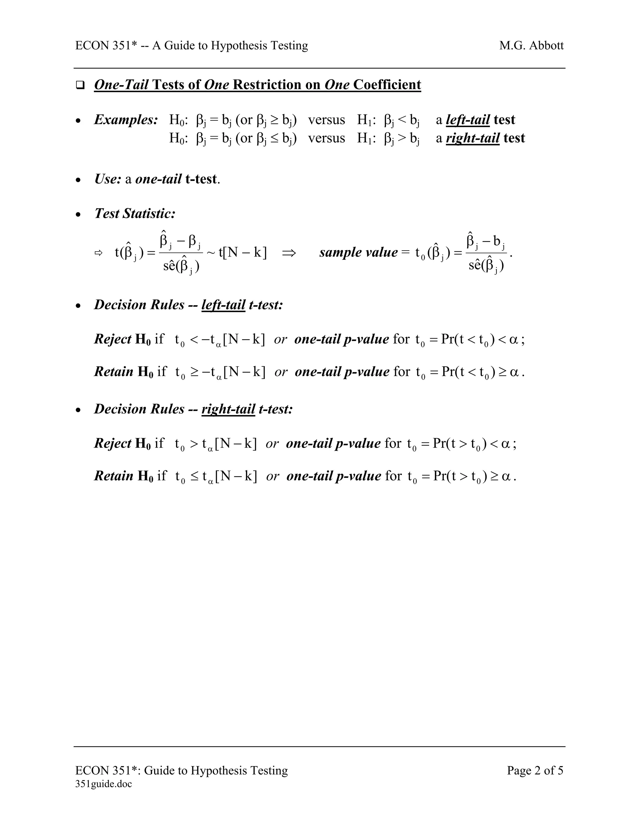 A guide to hypothesis testing | PDF | Business Accounting & Finance ...
