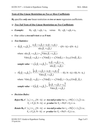 A guide to hypothesis testing | PDF | Business Accounting & Finance ...