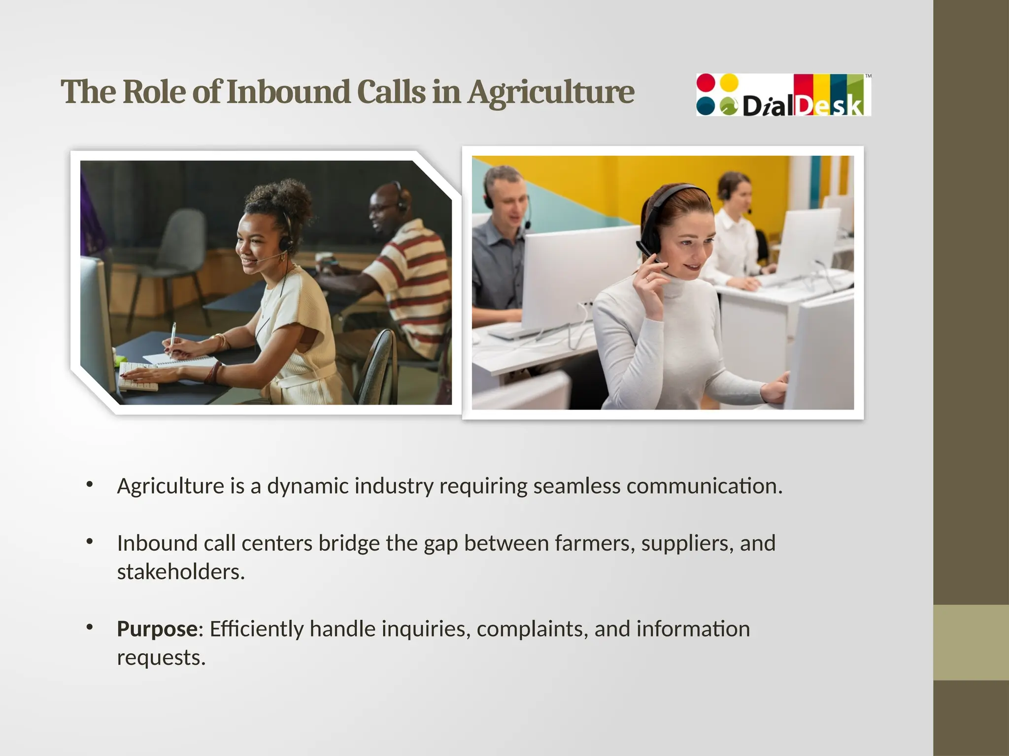 A Guide to Inbound Call Process in the Agriculture Industry | PPT
