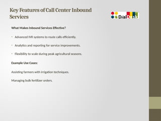 A Guide to Inbound Call Process in the Agriculture Industry | PPT
