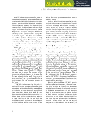 A Guide To Integrating COTS Games Into Your Classroom | PDF