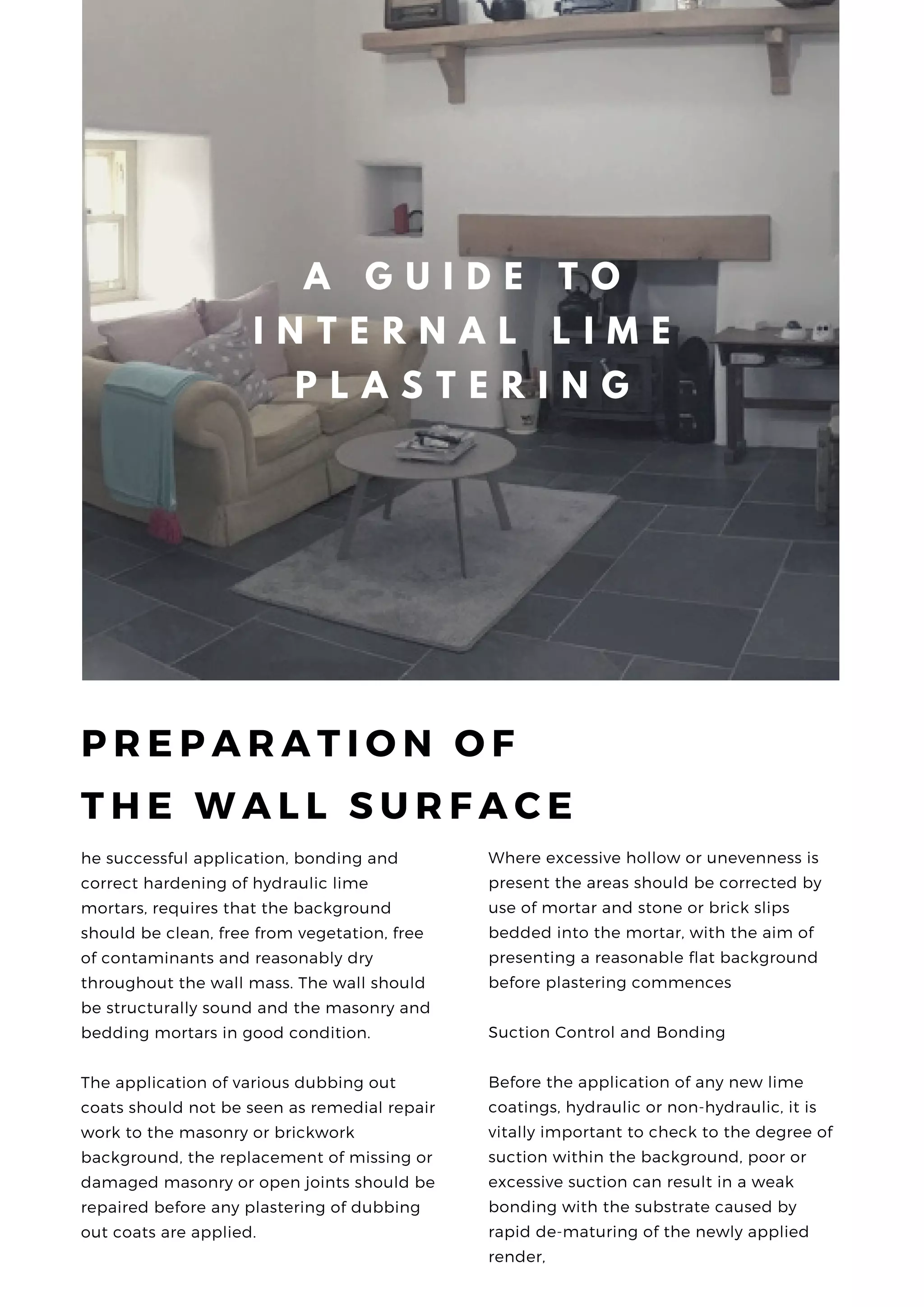 A Guide To Internal Lime Plastering | PDF
