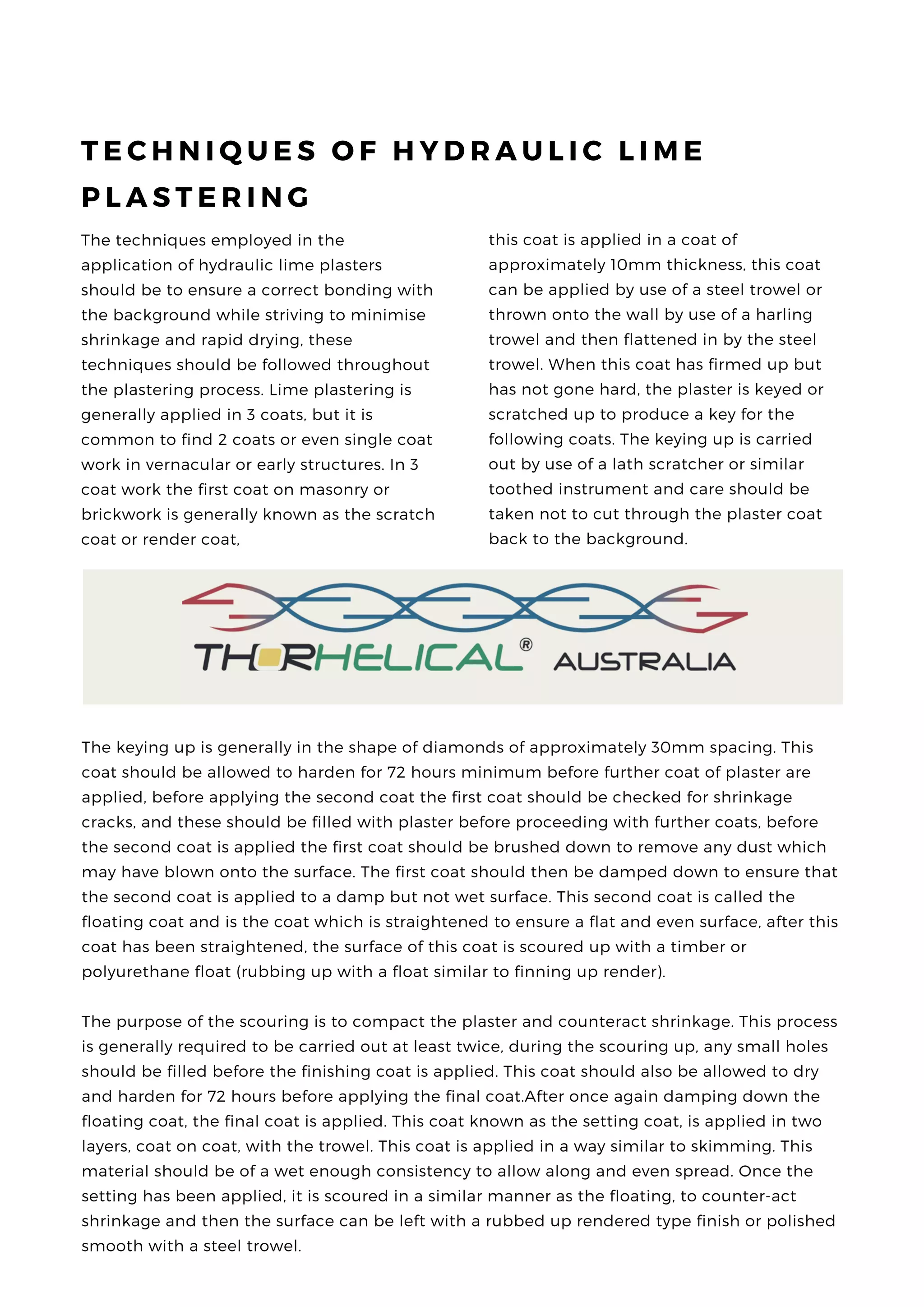A Guide To Internal Lime Plastering | PDF