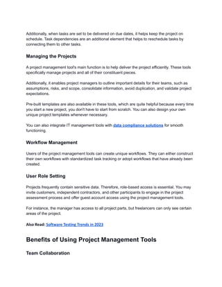 A Guide to IT Project Management Tools | PDF