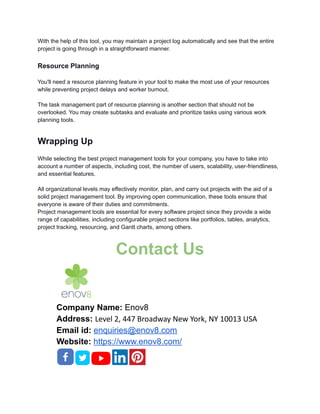 A Guide to IT Project Management Tools | PDF