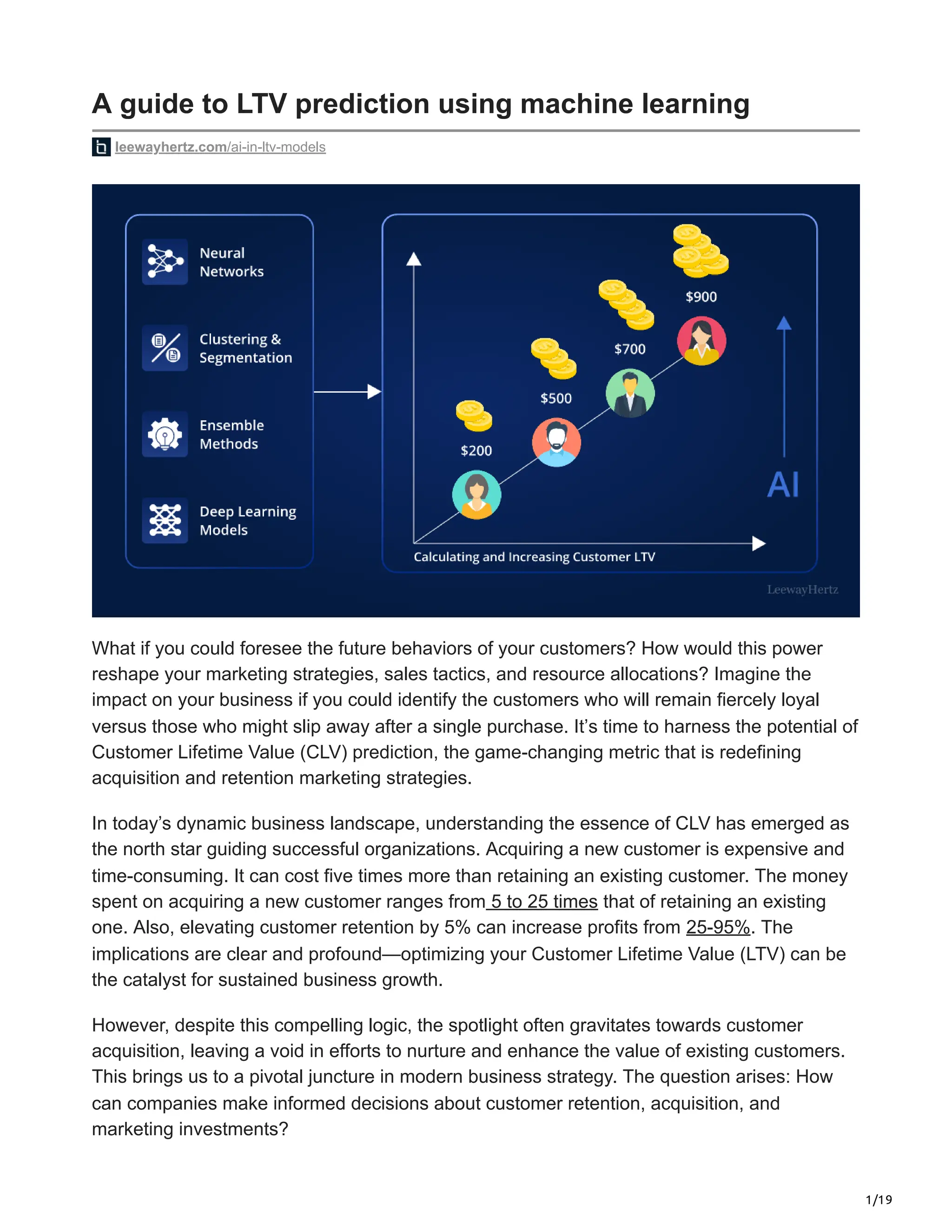 A guide to LTV prediction using machine learning | PDF