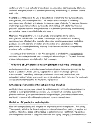 A guide to LTV prediction using machine learning | PDF