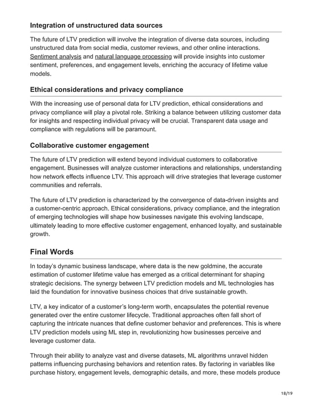 A guide to LTV prediction using machine learning | PDF