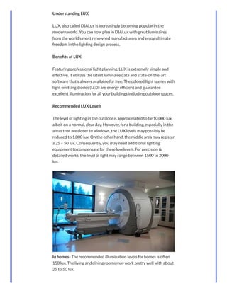 A guide to lux levels | PDF