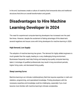 A Guide to Machine Learning Developer in 2024.pdf | Artificial ...