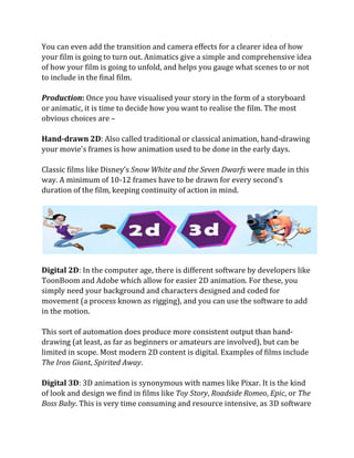 A guide to make your own film animation short film | PDF