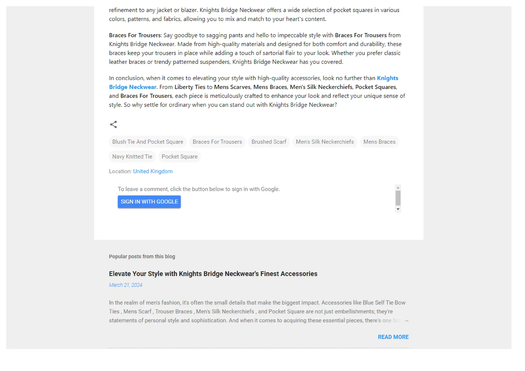 A Guide to Men's Accessories - Knights Bridge Neckwear | PPT