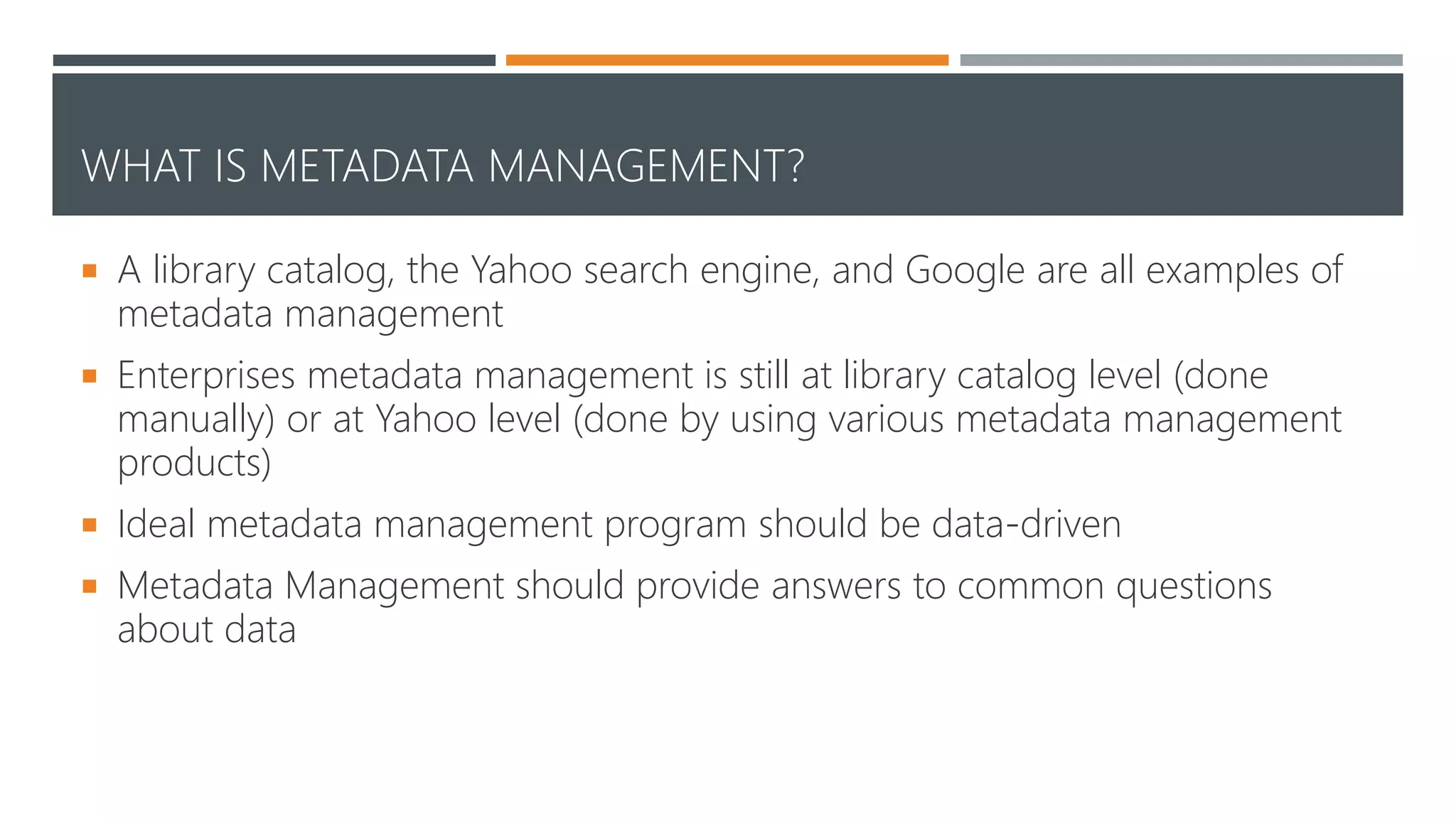 A Step-by-Step Guide to Metadata Management | PPTX