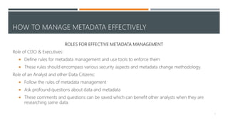 A Step-by-Step Guide to Metadata Management | PPTX