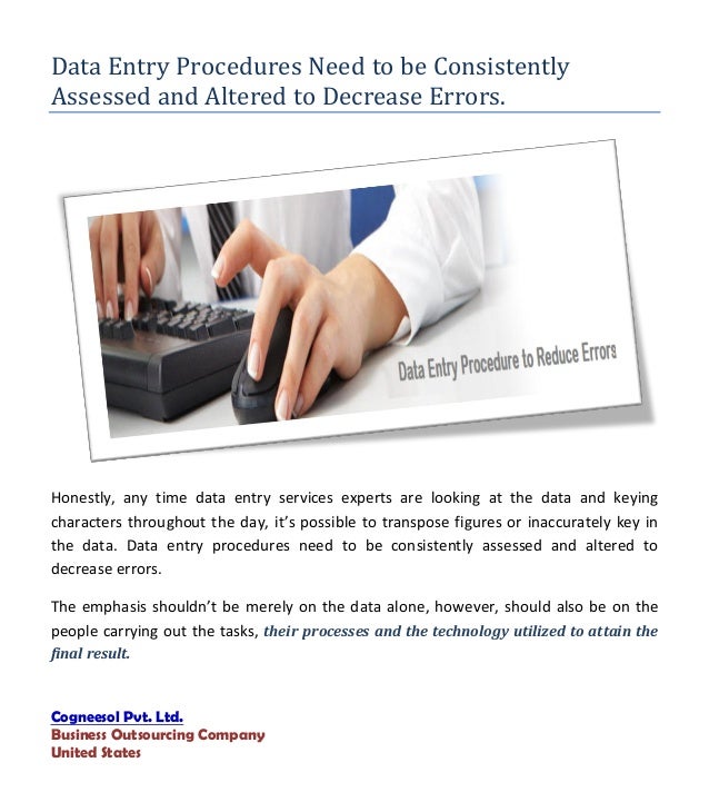 A Guide To Minimize Data Entry Errors