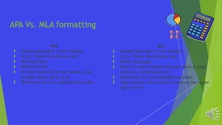 A Guide to MLA vs. APA Referencing Style in Academic Writing | PPT
