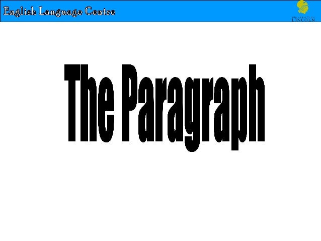 A guide to paragraphs