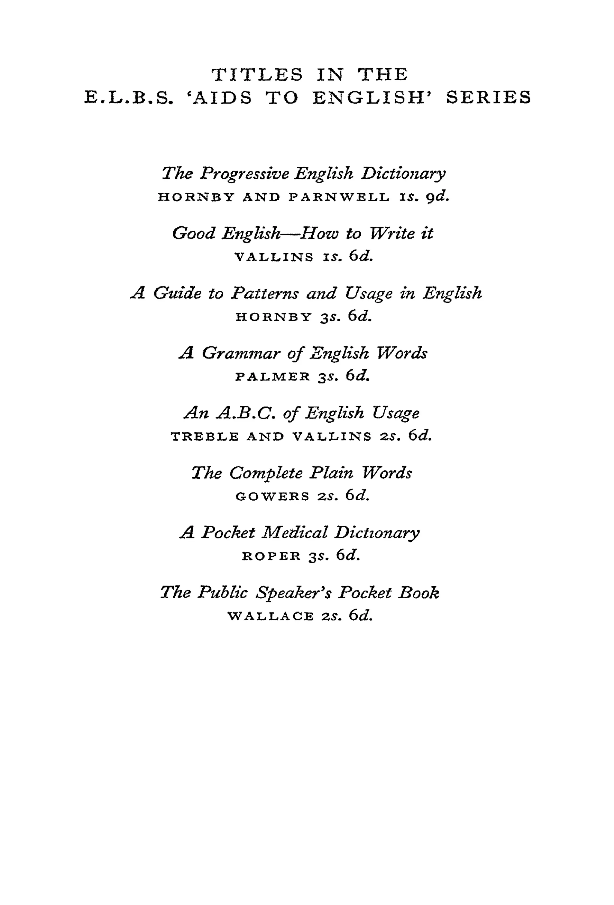 A guide to patterns and usage in english | PDF