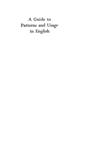 A guide to patterns and usage in english | PDF