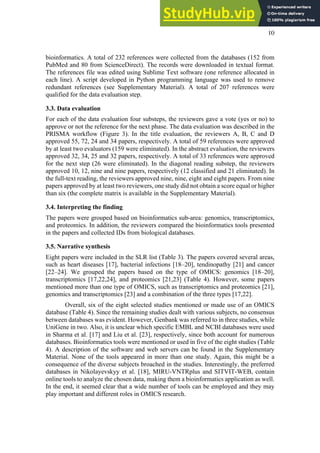 A Guide To Performing Systematic Literature Reviews In Bioinformatics | PDF