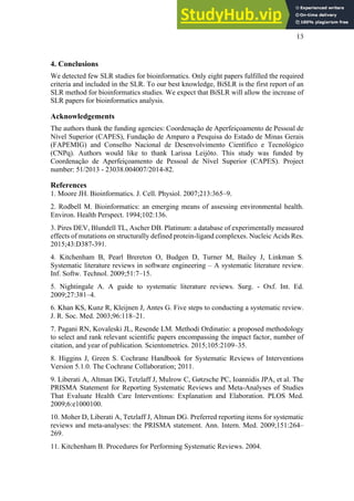 A Guide To Performing Systematic Literature Reviews In Bioinformatics | PDF