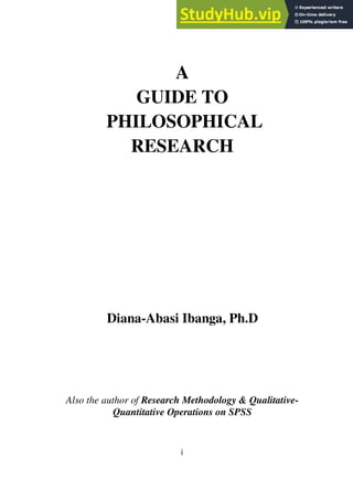 A Guide To Phil Res Abridge | PDF