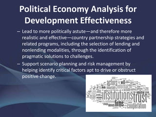 A Guide to Political Economy Analysis | PPTX