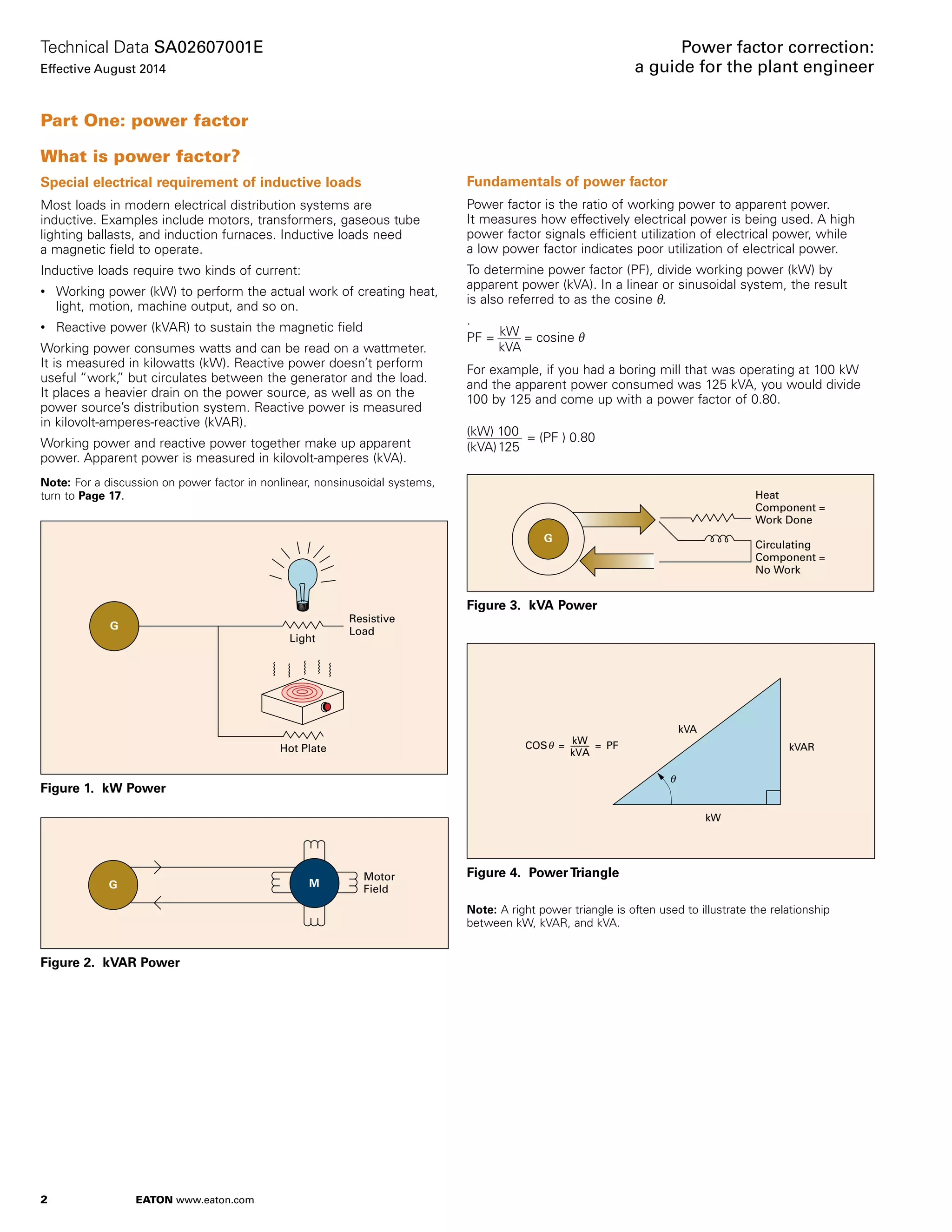 A guide to power factor correction for the plant engineer | PDF