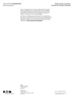 A guide to power factor correction for the plant engineer | PDF