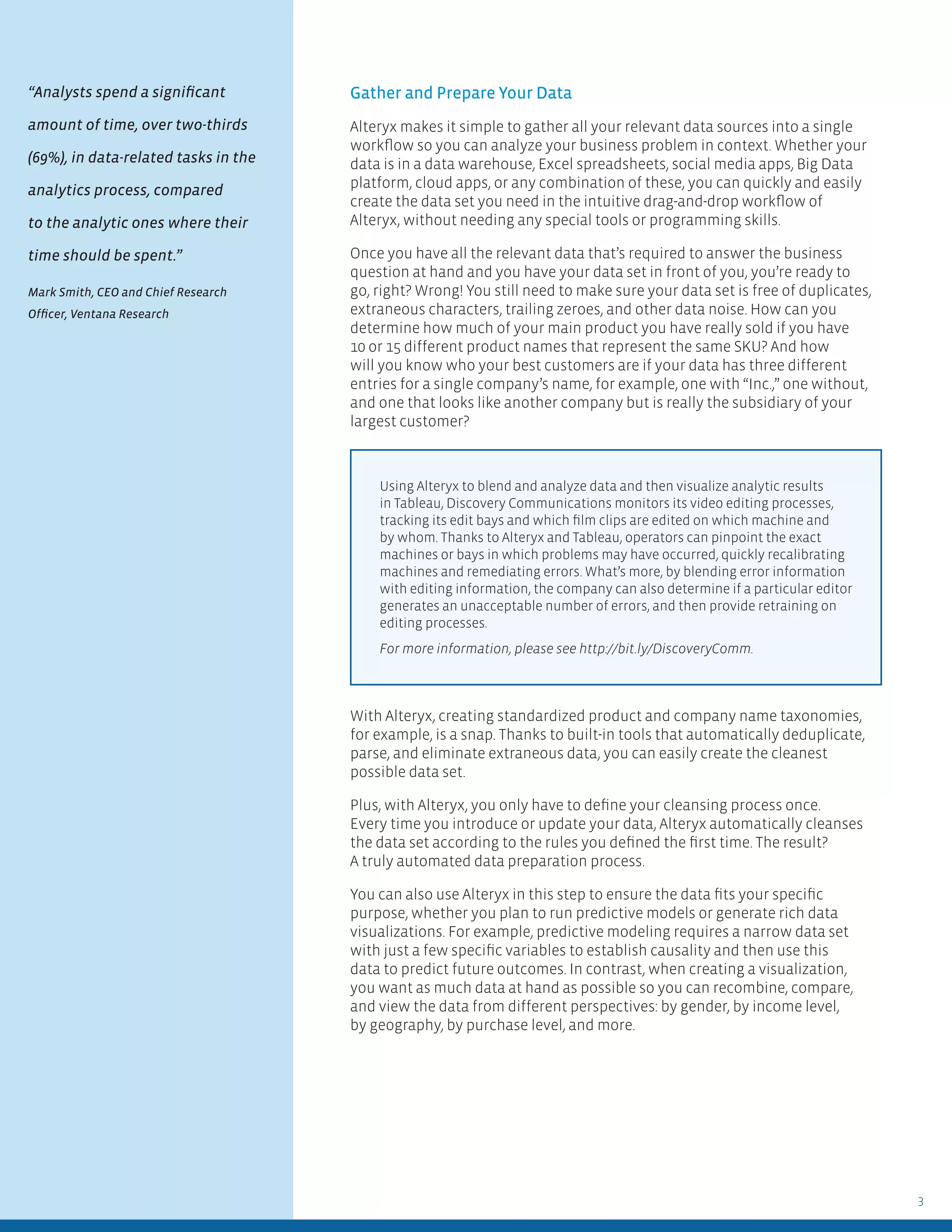 A guide to preparing your data for tableau | PDF | Information Services ...