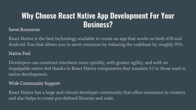 A Guide to React Native App Development | PPTX