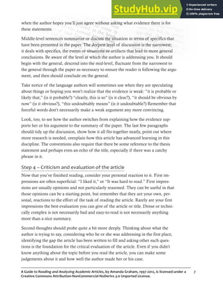 A Guide To Reading And Analysing Academic Articles | PDF