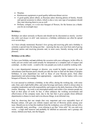 A Guide To Russian Business Etiquette And Culture. | PDF