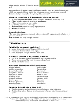 A Guide To Scientific Writing | PDF