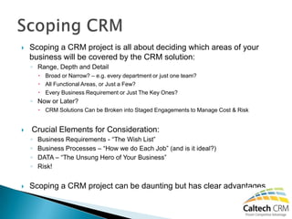A guide to scoping a crm project | PPTX
