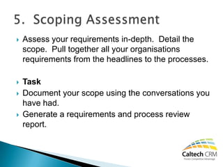 A guide to scoping a crm project | PPTX