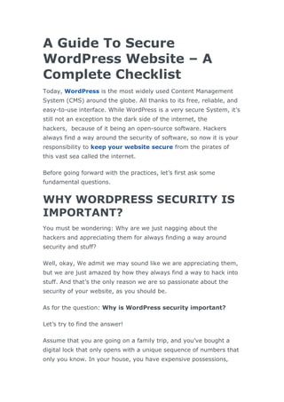 A Guide To Secure WordPress Website – A Complete Guide.pdf